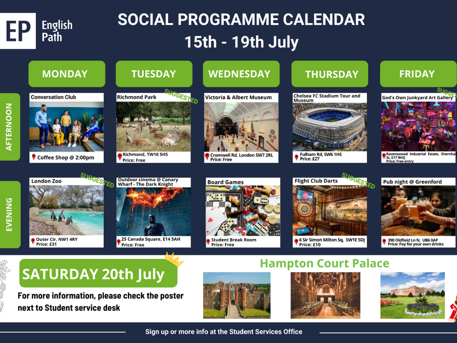 Social Programmes and Activities | English Path