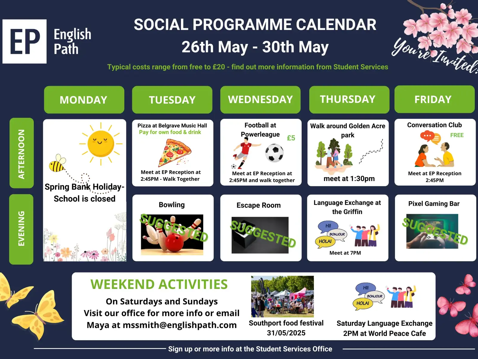 Social Programmes and Activities | English Path